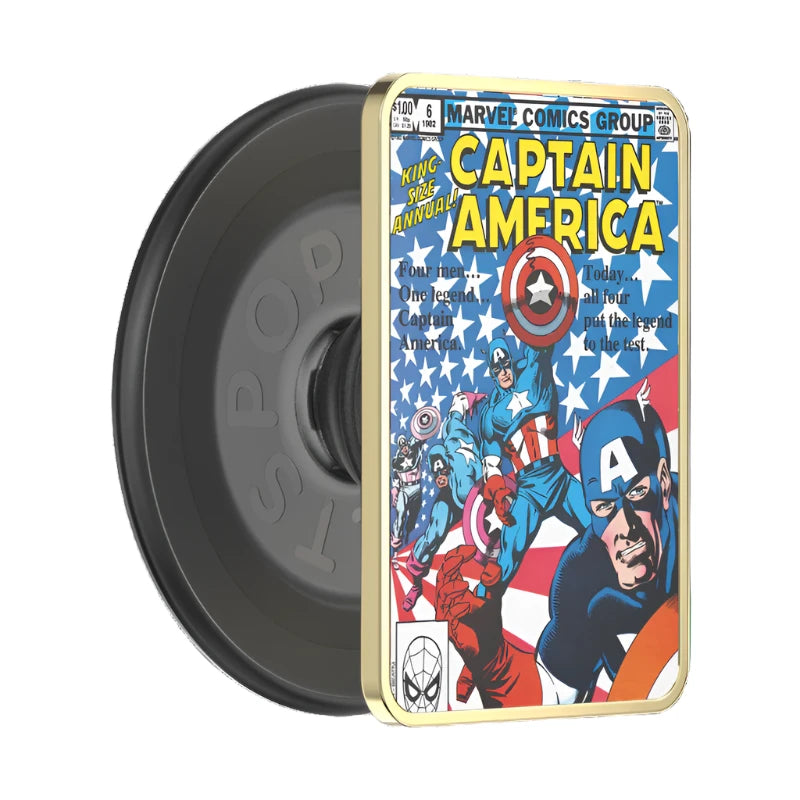 PopSockets Enamel Captain America Comic Book PopGrip for MagSafe
