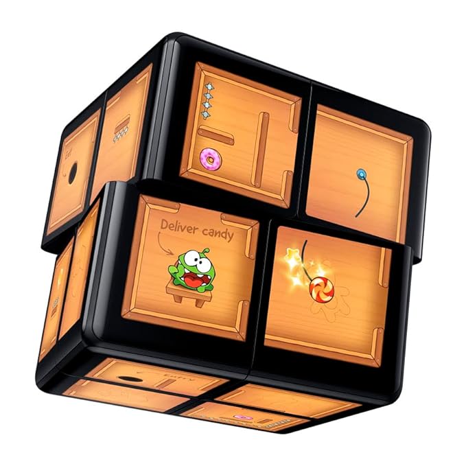 WOWCube Puzzle Gaming Console 40 Games and apps, STEM Certified Black