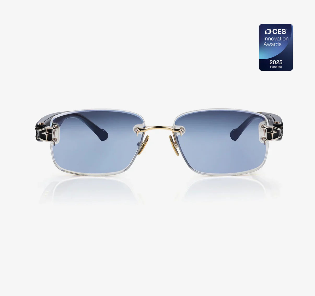 Chamelo Aura Rimless sunglasses with Prismatic™ Color- changing Lenses
